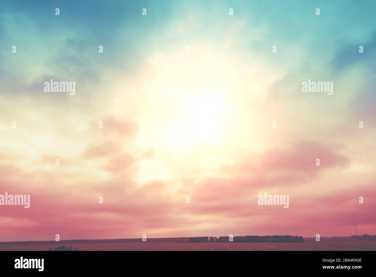 Colorful cloudy sky at sunset. Gradient color. Sky texture. Abstract ...