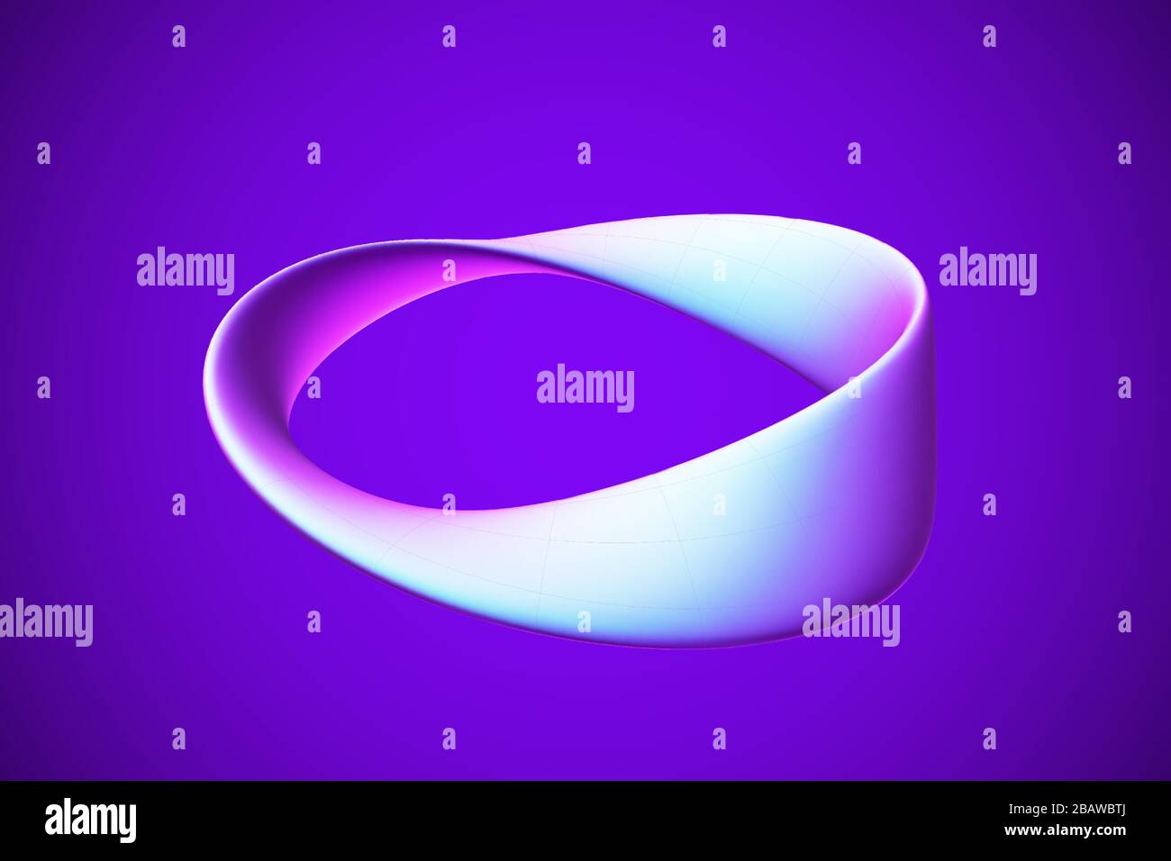 3D blue Moebius strip isolated on blue background Stock Vector Image ...