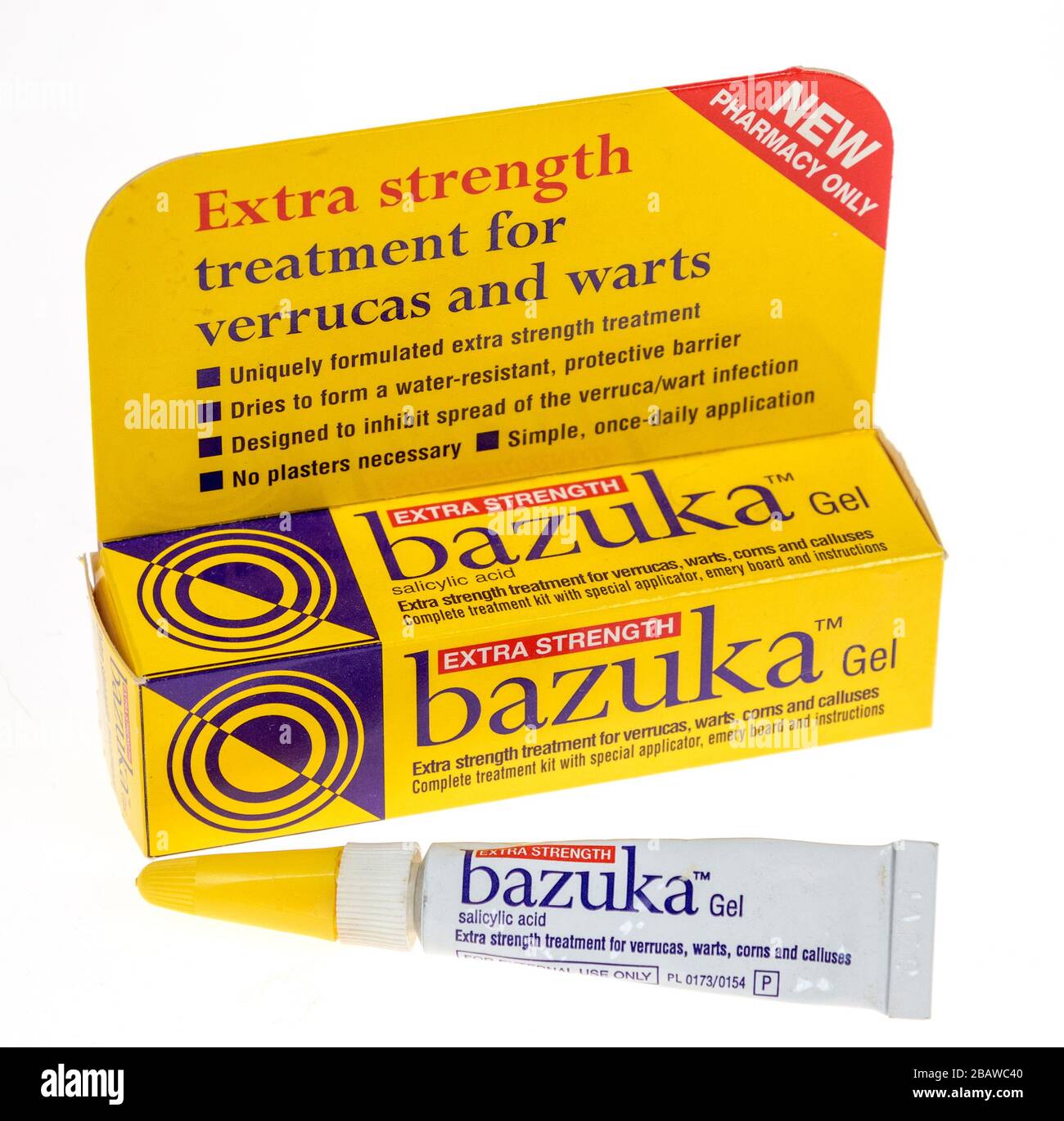 Bazuka gel tube of saliculic acid to treat verrucas and warts, outdated ...