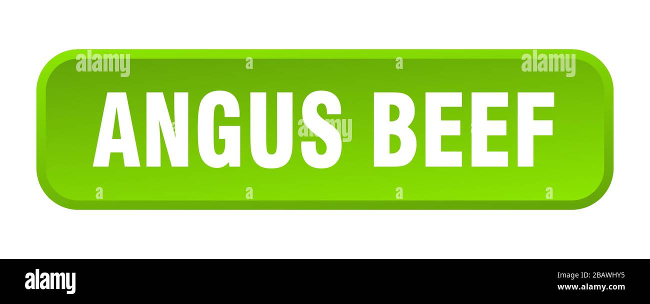 angus beef button. angus beef square 3d push button Stock Vector Image ...