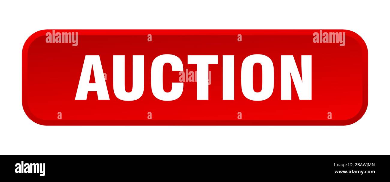 auction button. auction square 3d push button Stock Vector Image & Art ...