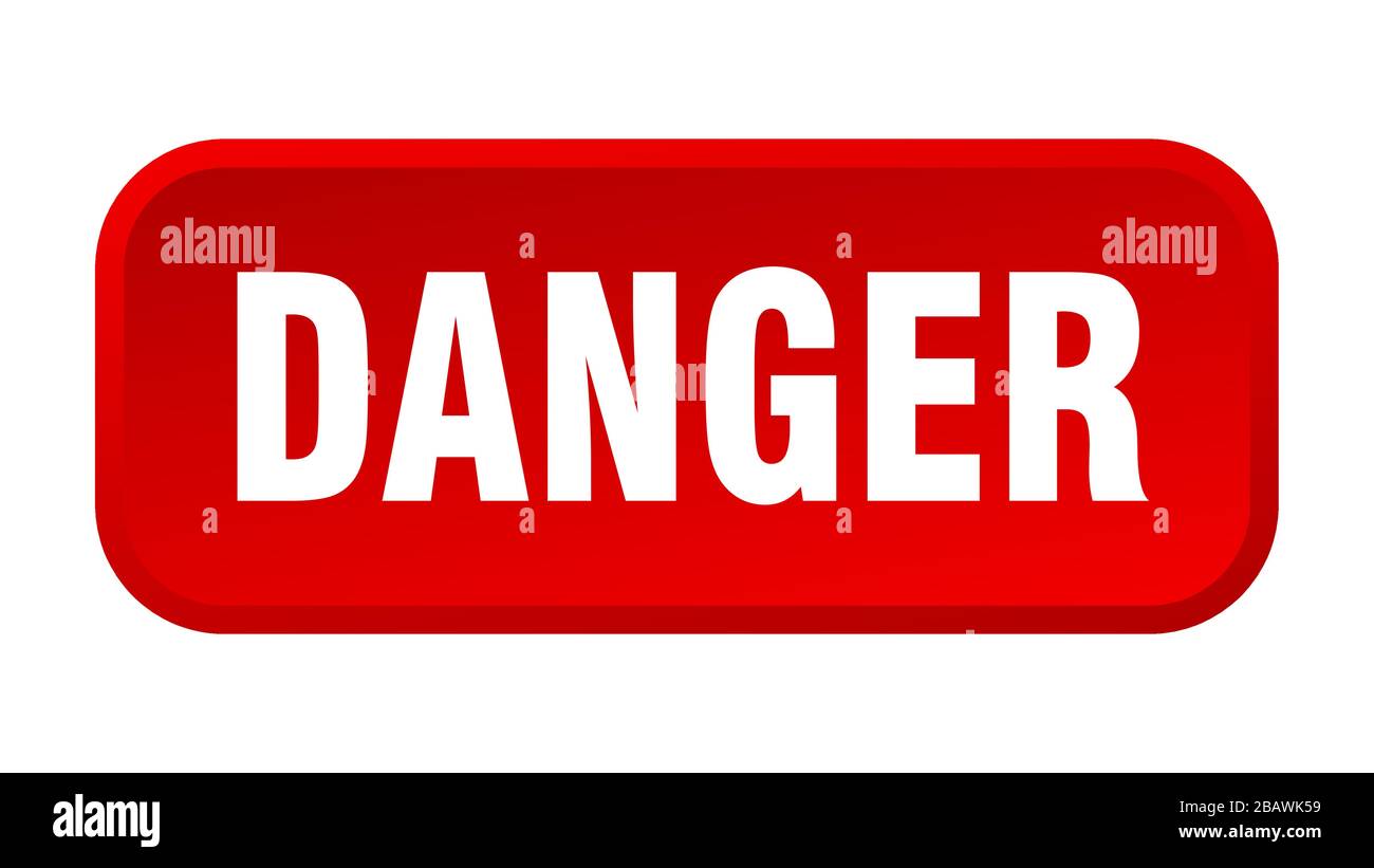 danger button. danger square 3d push button Stock Vector Image & Art - Alamy
