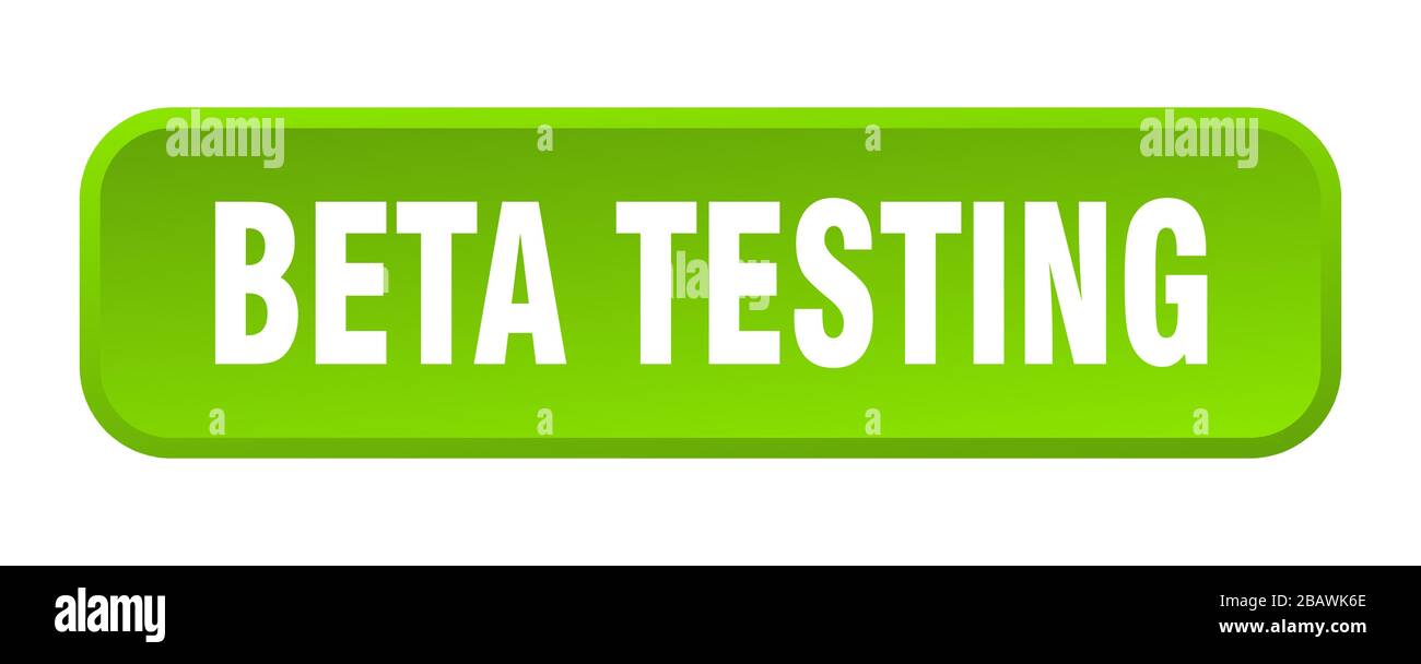 beta testing button. beta testing square 3d push button Stock Vector ...