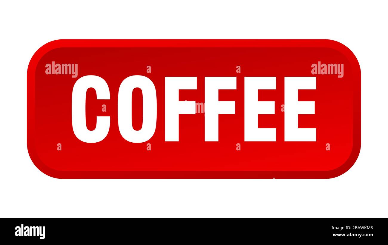 coffee button. coffee square 3d push button Stock Vector Image & Art ...