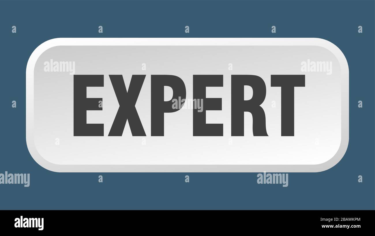 expert button. expert square 3d push button Stock Vector Image & Art - Alamy