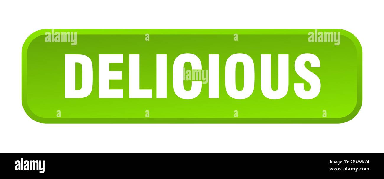 delicious button. delicious square 3d push button Stock Vector Image ...