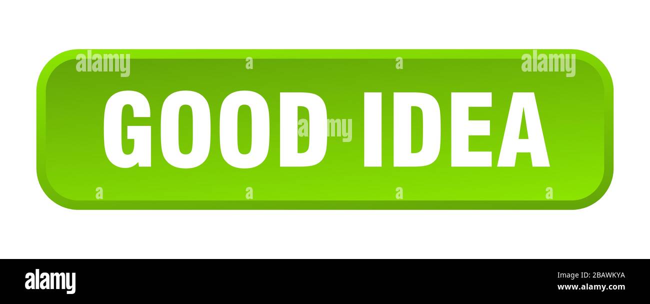 good idea button. good idea square 3d push button Stock Vector Image ...