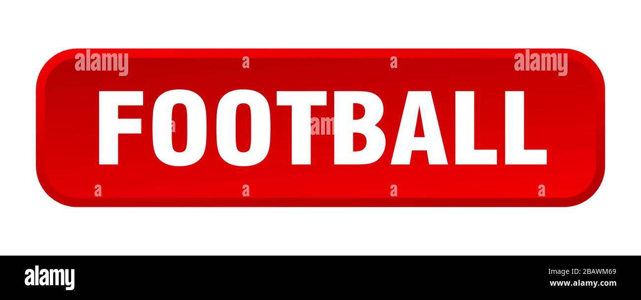 football button. football square 3d push button Stock Vector Image ...