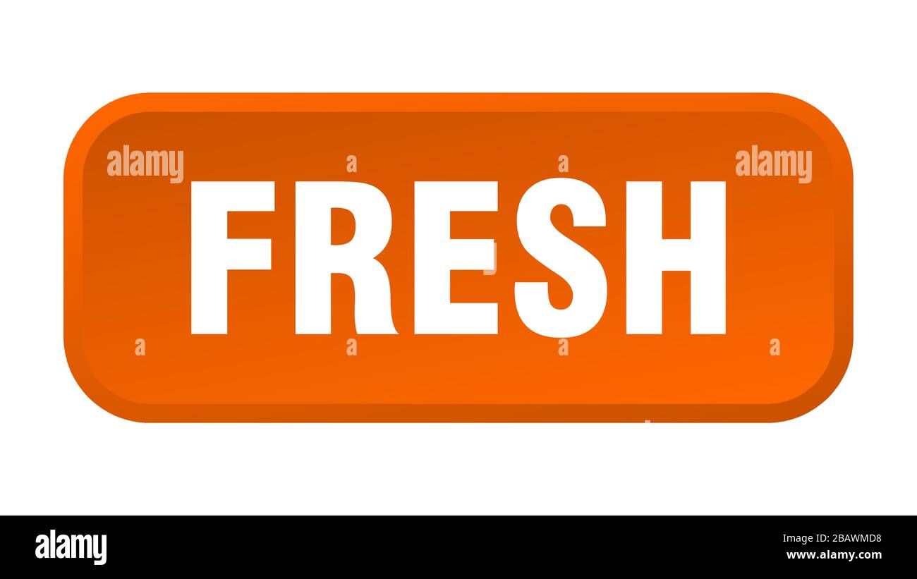 fresh button. fresh square 3d push button Stock Vector Image & Art - Alamy