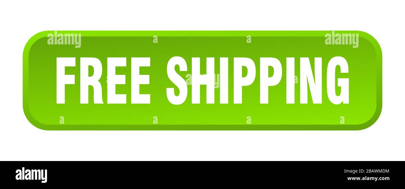 free shipping button. free shipping square 3d push button Stock Vector ...