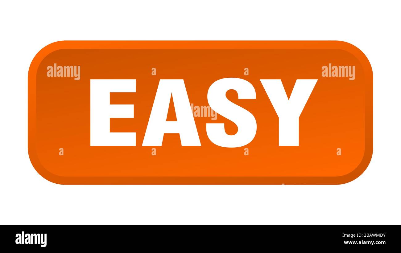 easy button. easy square 3d push button Stock Vector Image & Art - Alamy