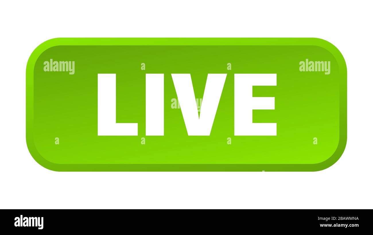 live button. live square 3d push button Stock Vector Image & Art - Alamy