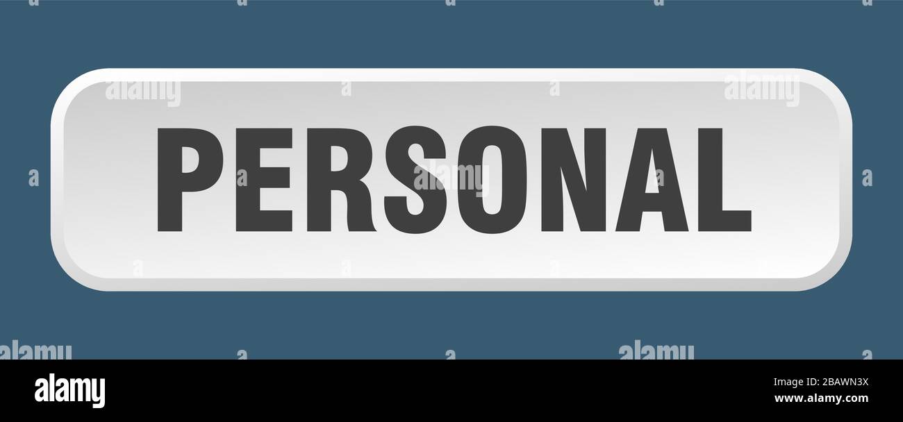 personal button. personal square 3d push button Stock Vector Image ...