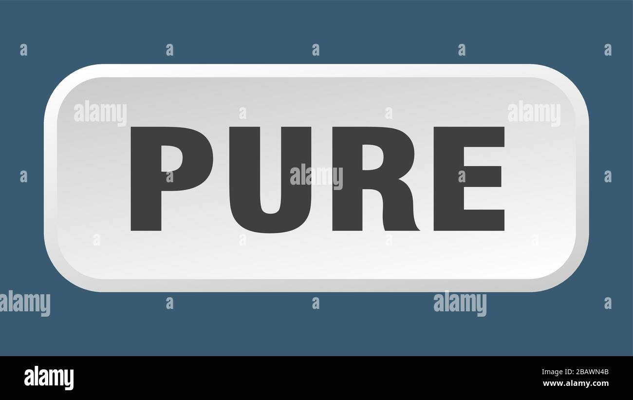 pure button. pure square 3d push button Stock Vector Image & Art - Alamy