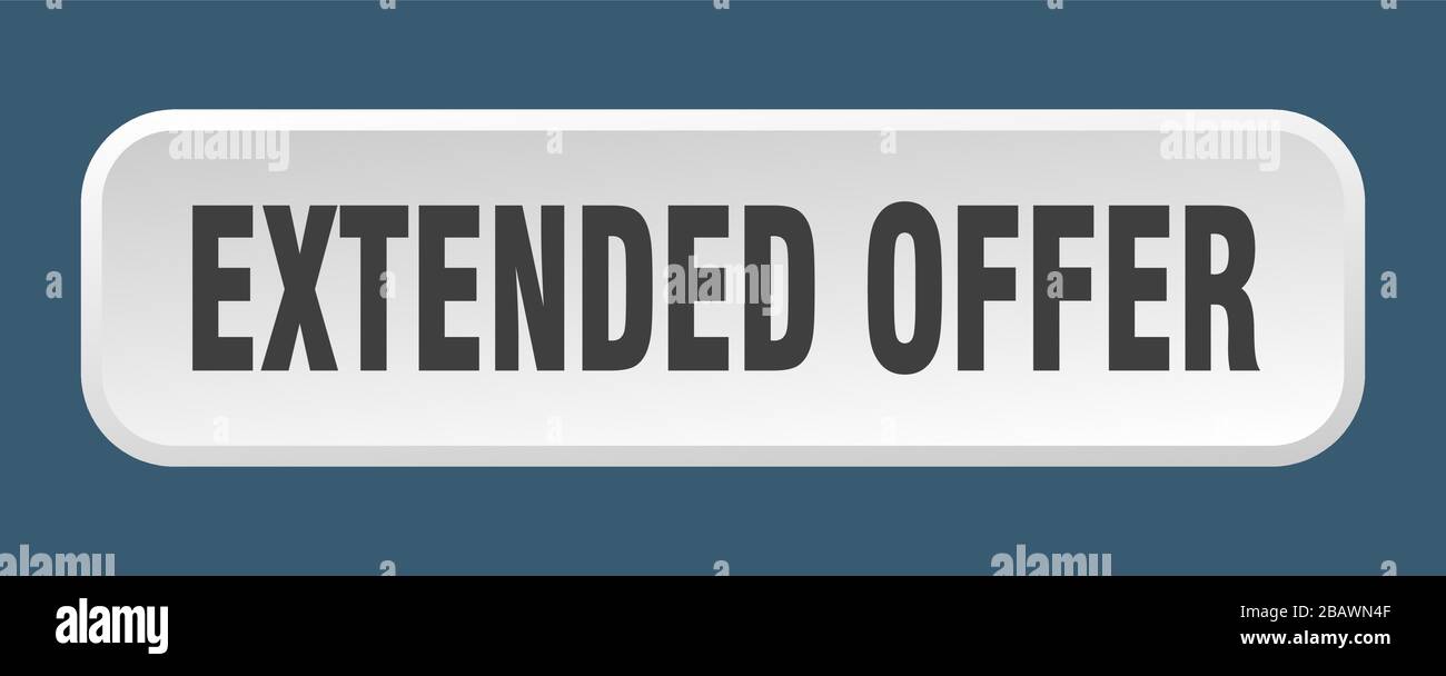 extended offer button. extended offer square 3d push button Stock ...