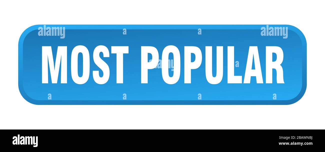most popular button. most popular square 3d push button Stock Vector ...