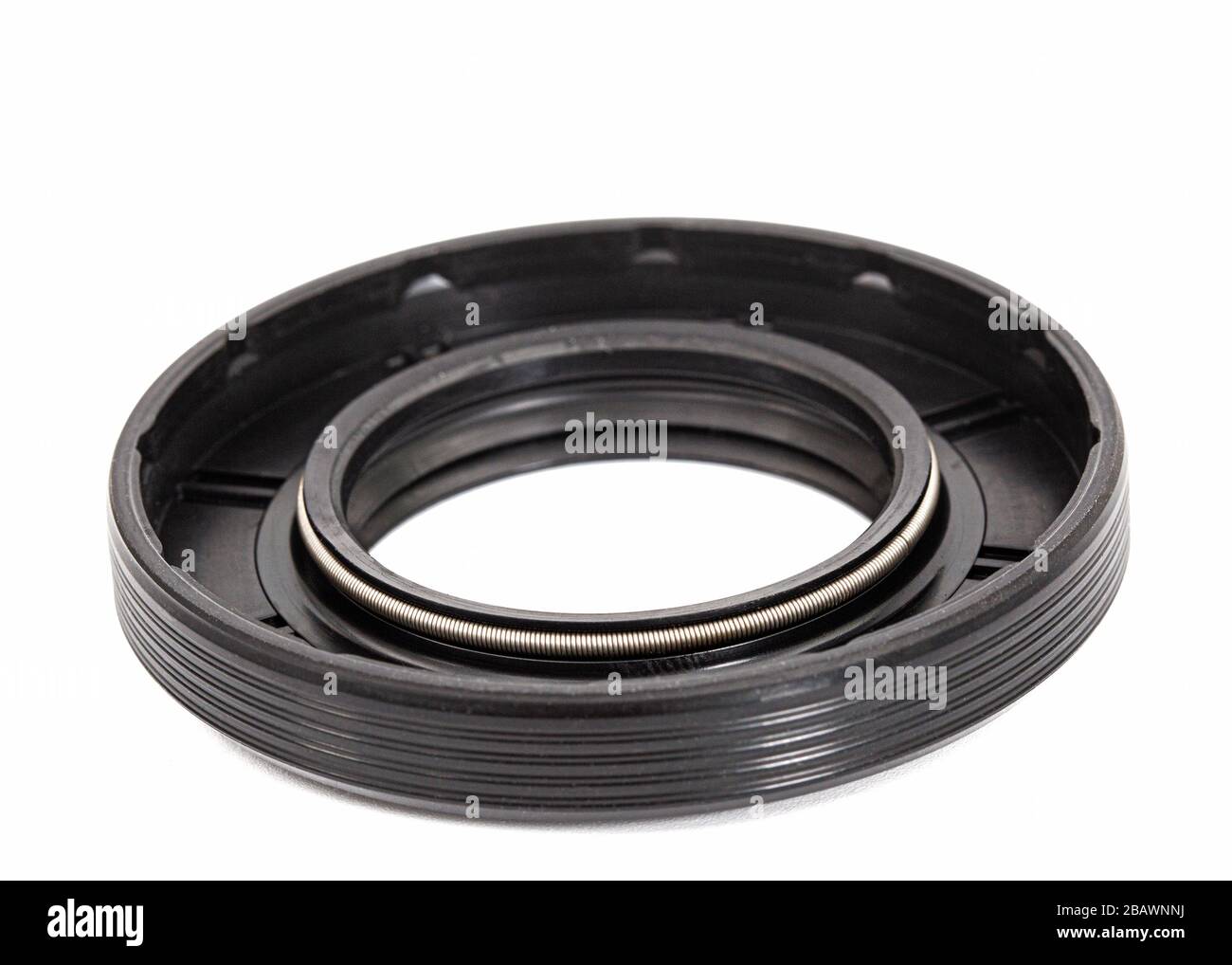 Oil seal for machine repair, isolated on white background Stock Photo ...