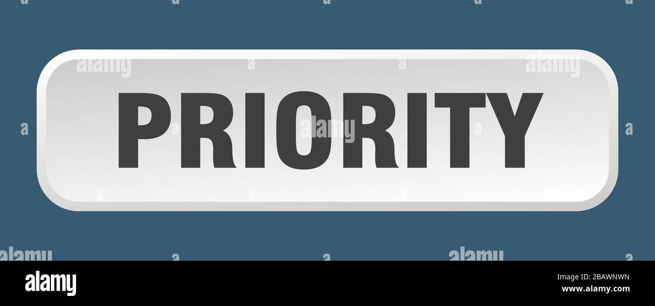 priority button. priority square 3d push button Stock Vector Image ...