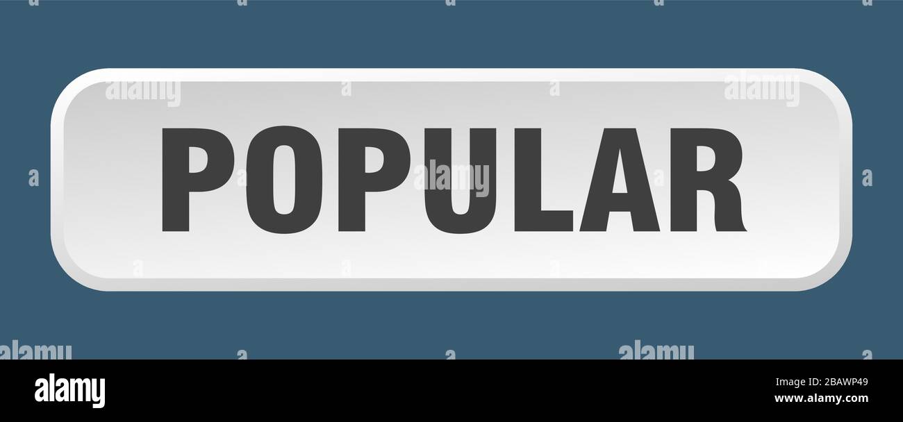 popular button. popular square 3d push button Stock Vector Image & Art ...