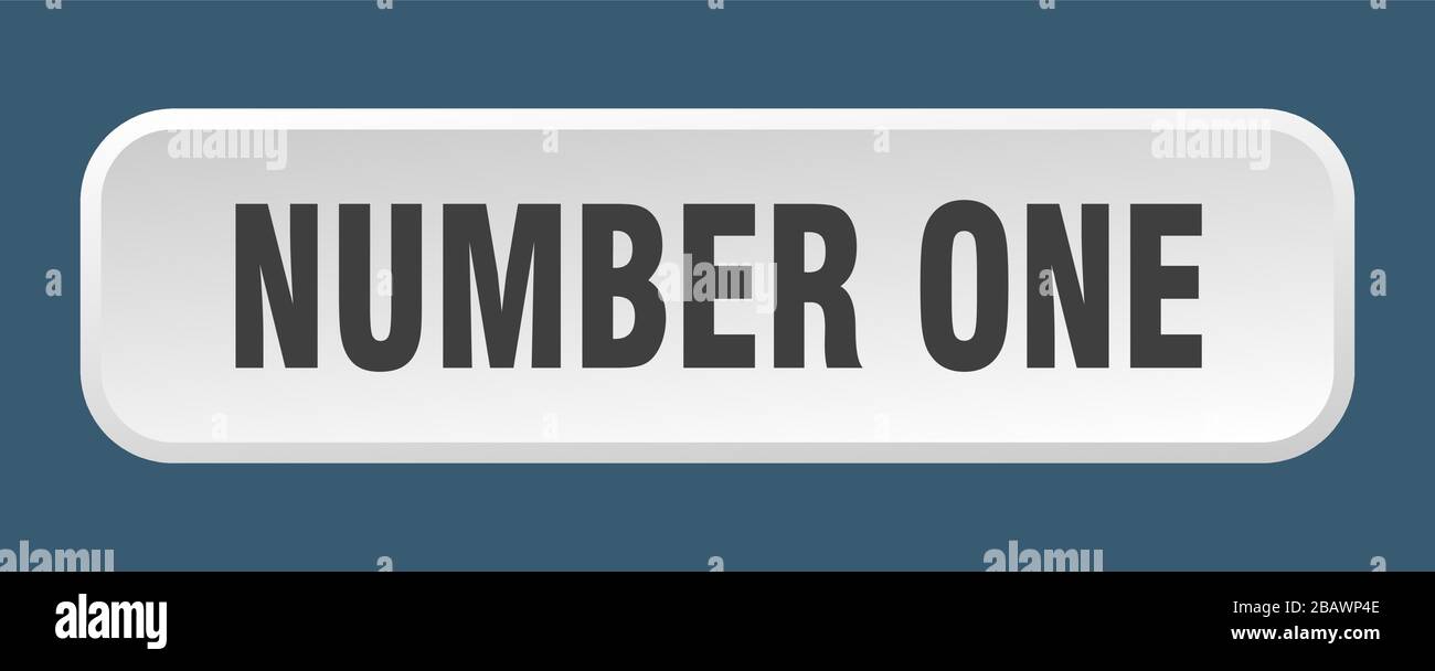 number one button. number one square 3d push button Stock Vector Image ...