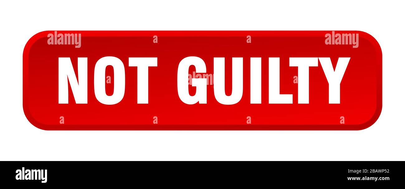 not guilty button. not guilty square 3d push button Stock Vector Image ...