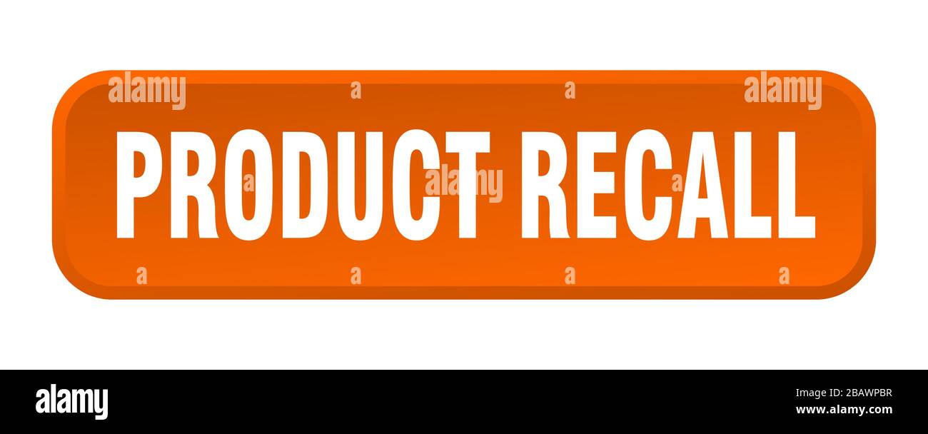 product recall button. product recall square 3d push button Stock ...