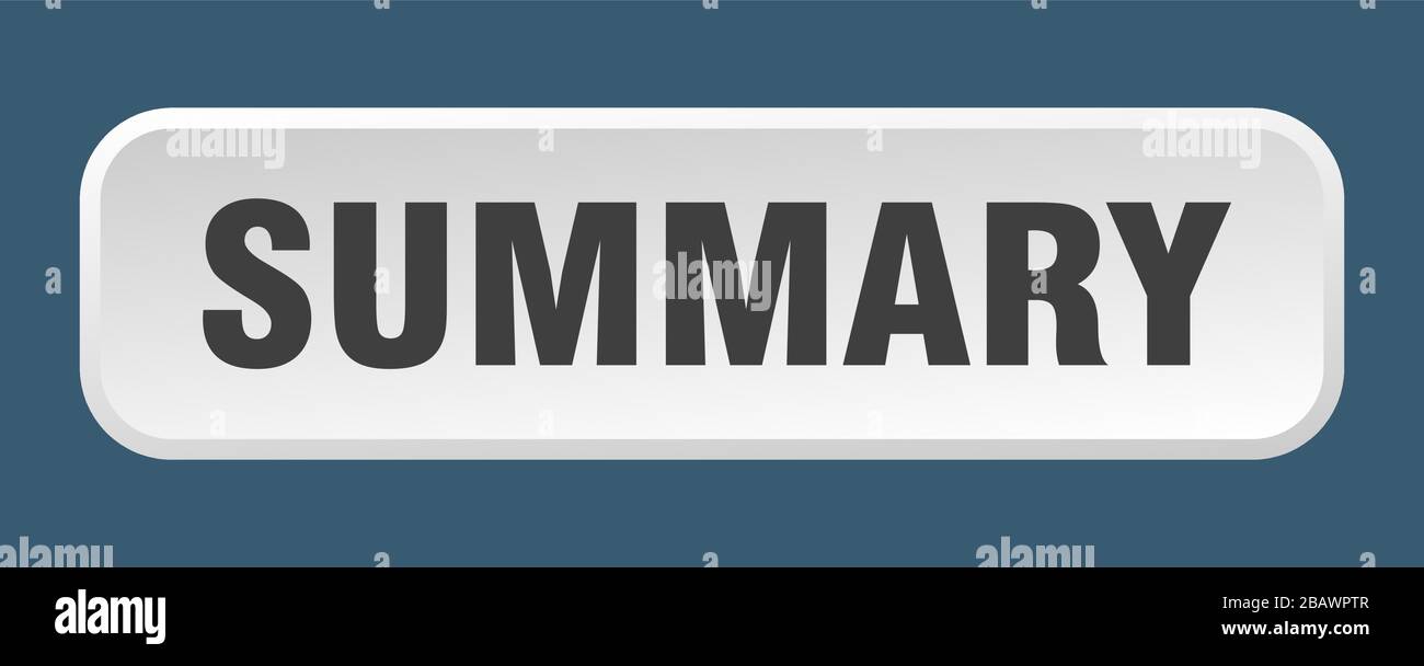 summary button. summary square 3d push button Stock Vector Image & Art - Alamy