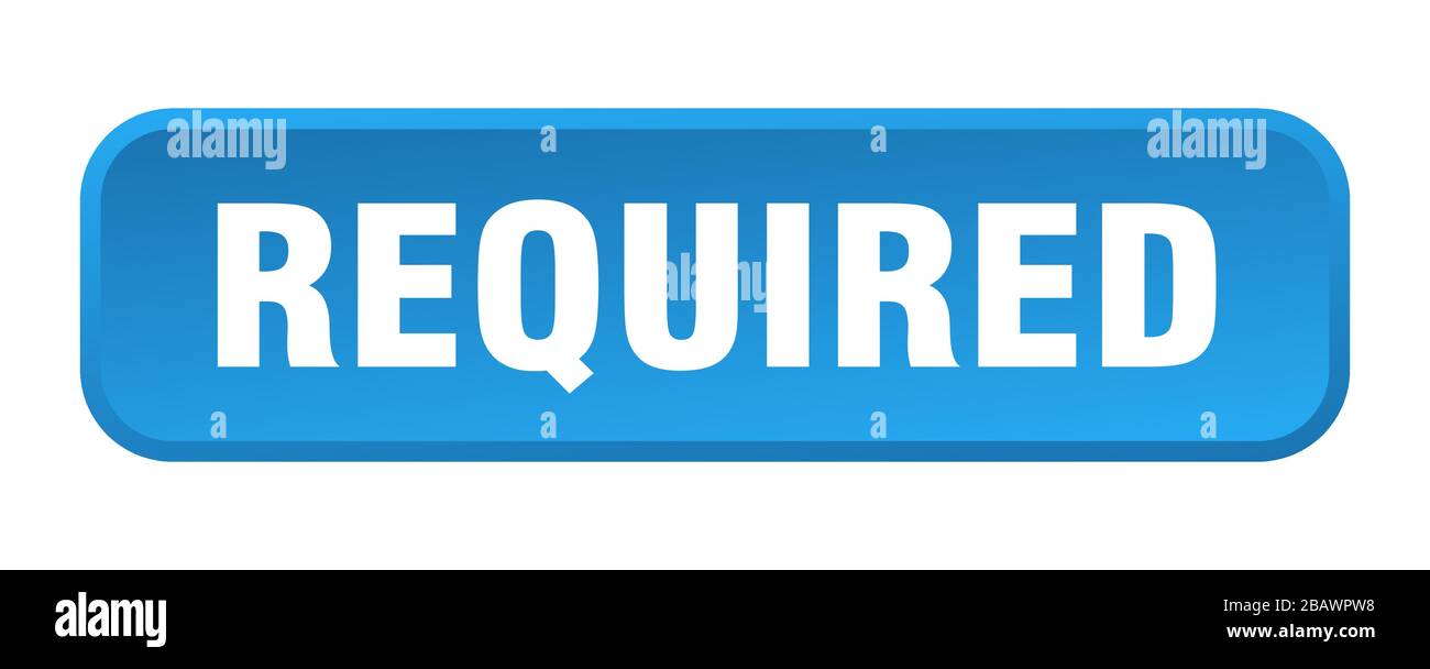 required button. required square 3d push button Stock Vector Image ...