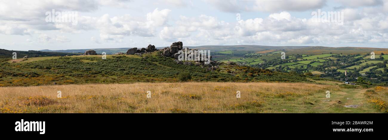 Bonehill Rocks, Dartmoor, Devon Stock Photo - Alamy