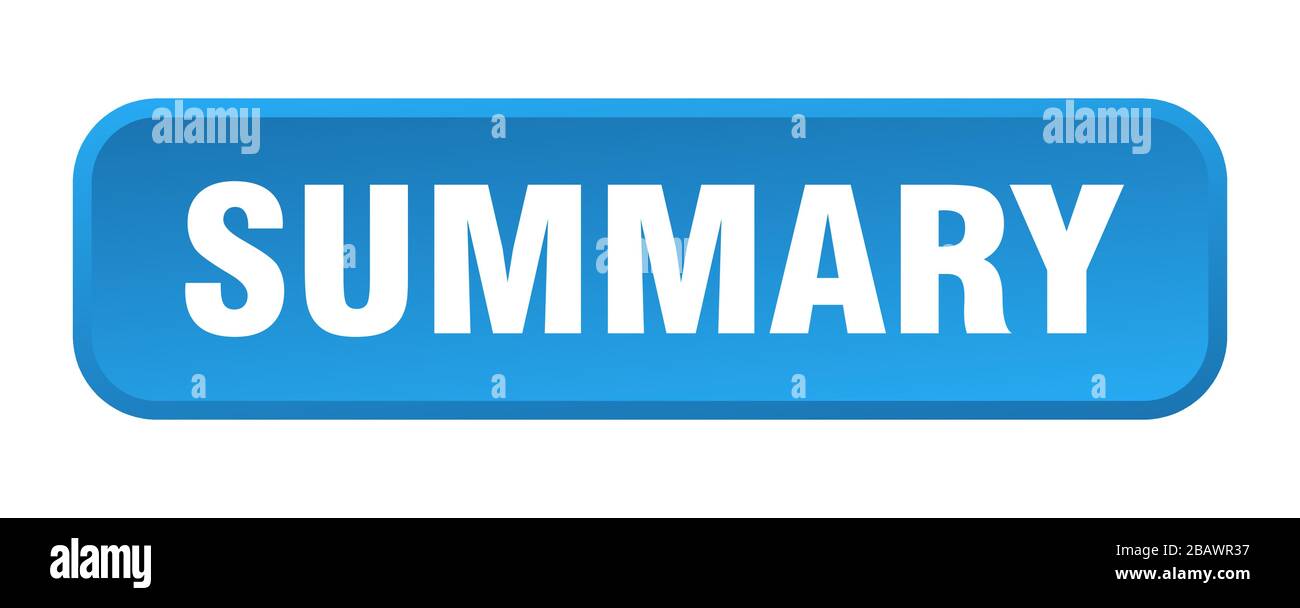 summary button. summary square 3d push button Stock Vector Image & Art - Alamy