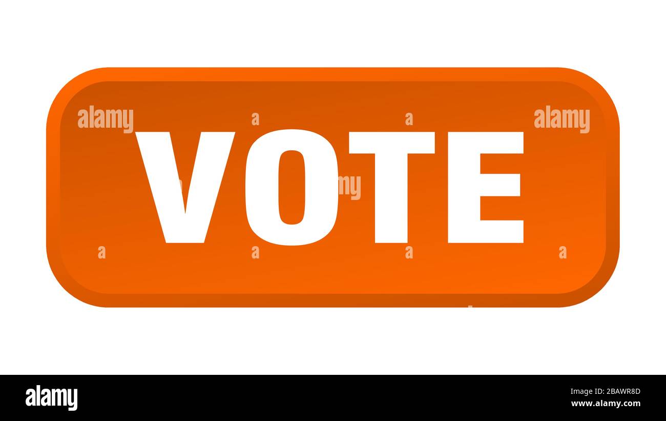 vote button. vote square 3d push button Stock Vector Image & Art - Alamy