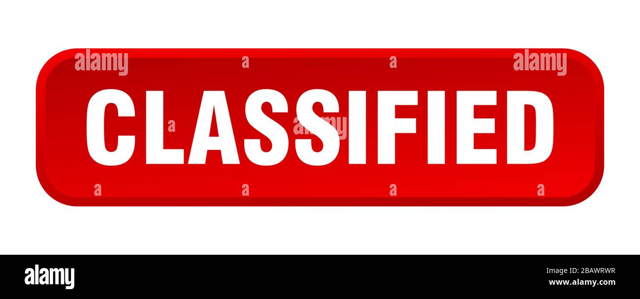 classified button. classified square 3d push button Stock Vector Image ...