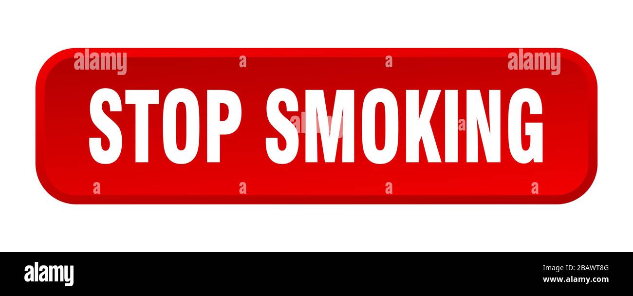 stop smoking button. stop smoking square 3d push button Stock Vector ...