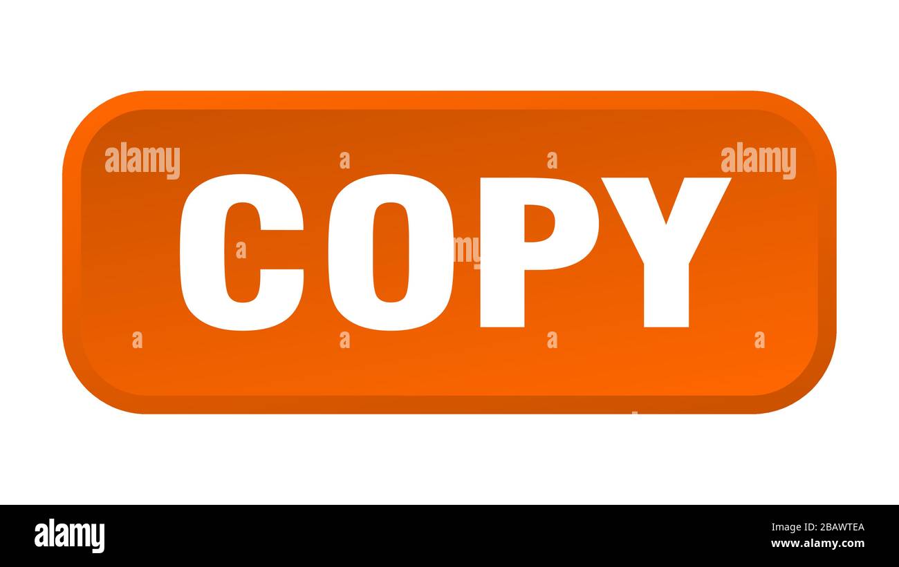 copy button. copy square 3d push button Stock Vector Image & Art - Alamy
