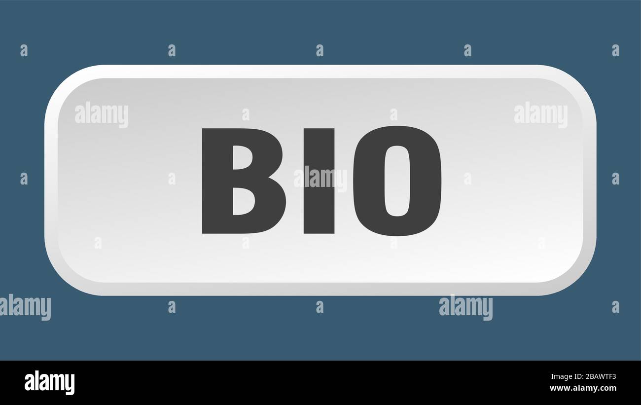 bio button. bio square 3d push button Stock Vector Image & Art - Alamy