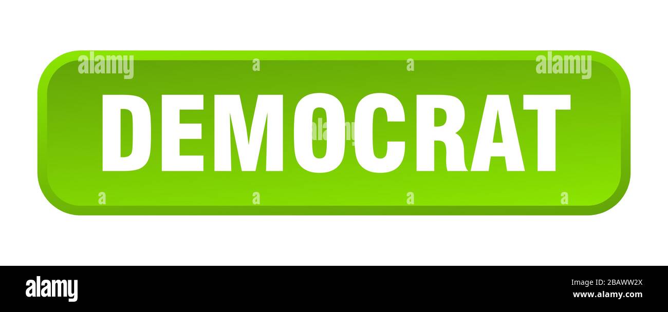 democrat button. democrat square 3d push button Stock Vector Image ...