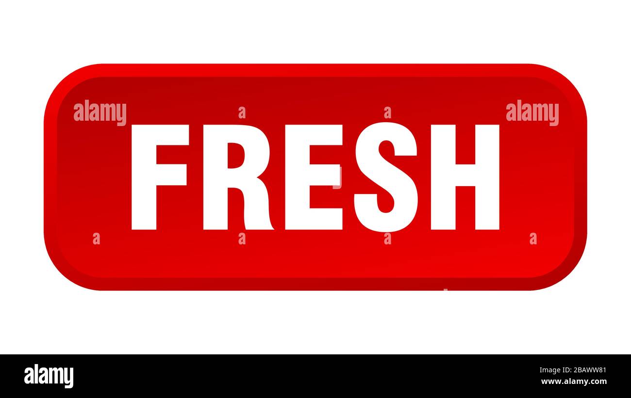 fresh button. fresh square 3d push button Stock Vector Image & Art - Alamy