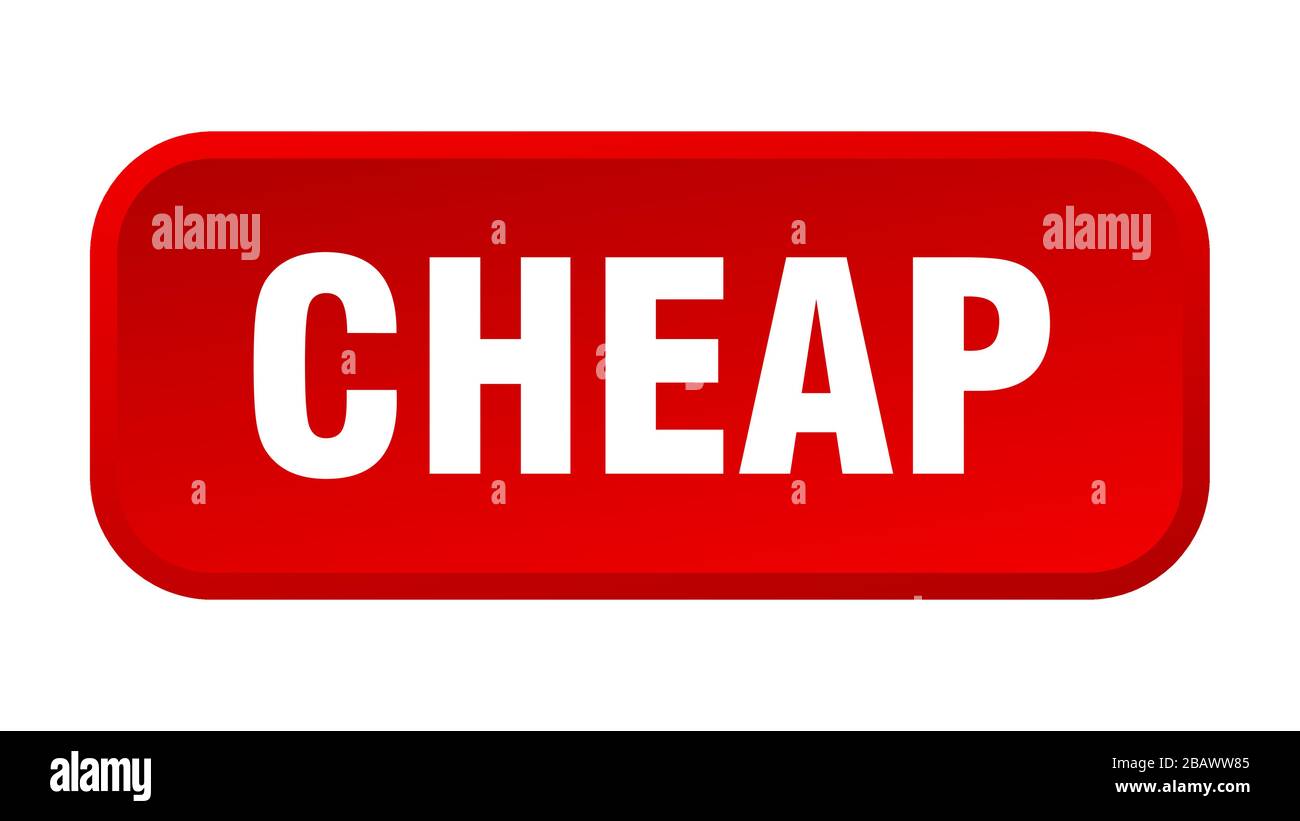 cheap button. cheap square 3d push button Stock Vector Image & Art - Alamy