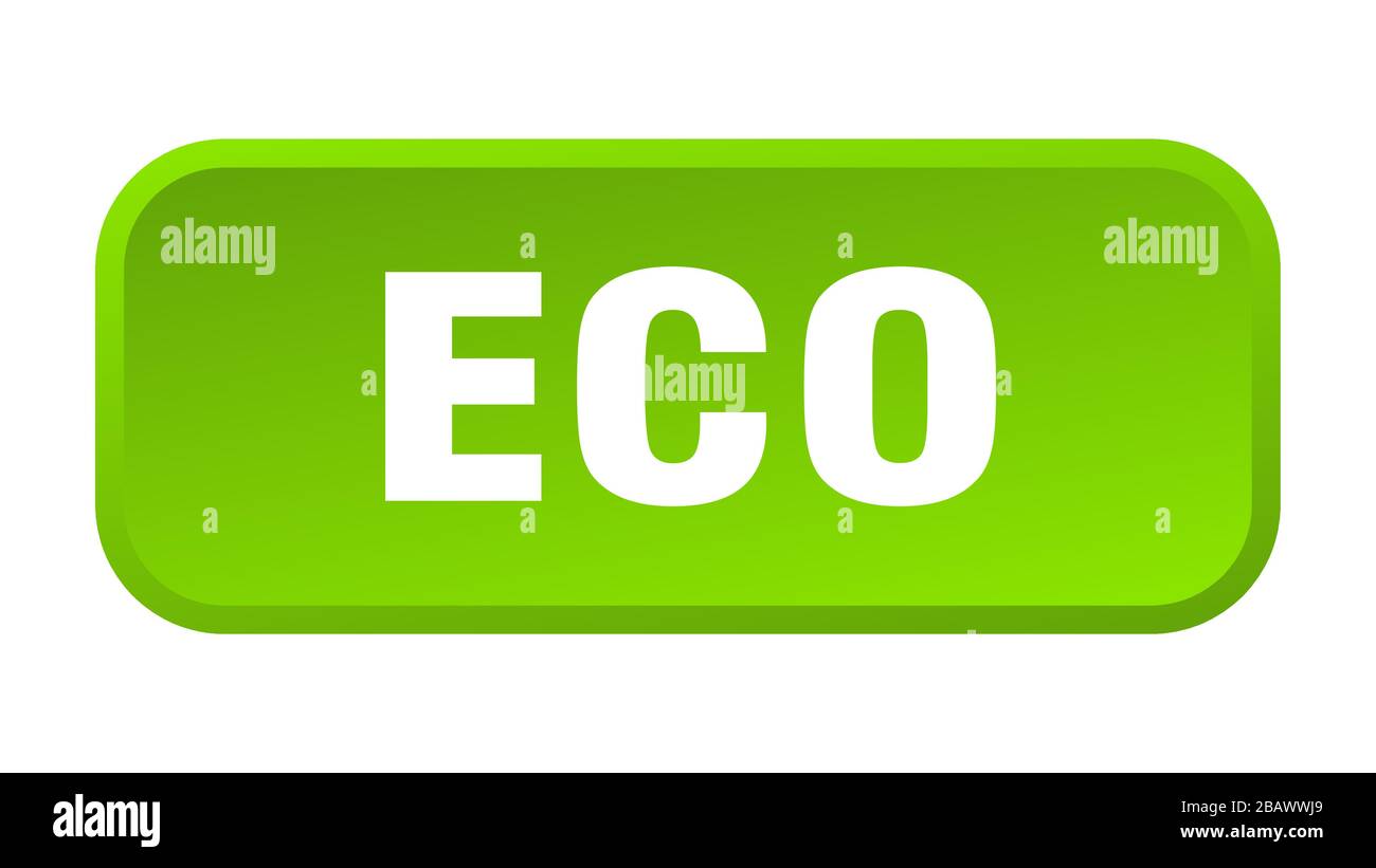 eco button. eco square 3d push button Stock Vector Image & Art - Alamy