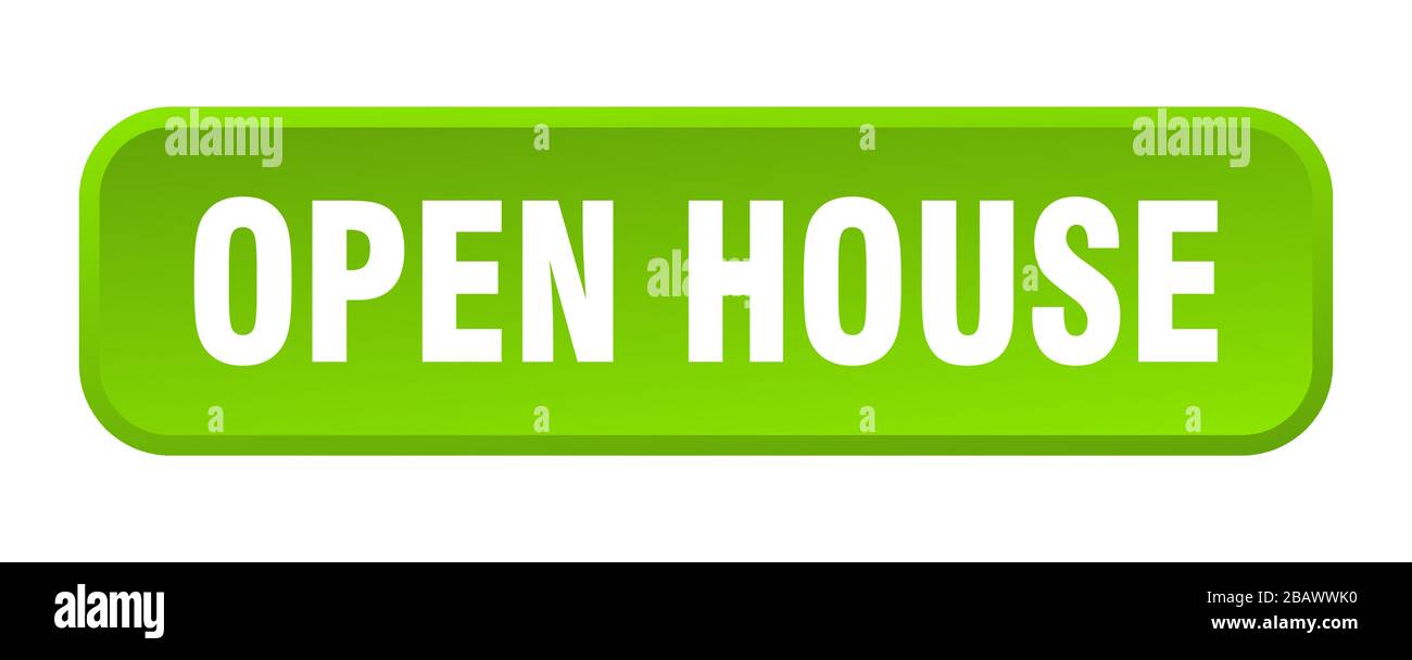 open house button. open house square 3d push button Stock Vector Image & Art - Alamy