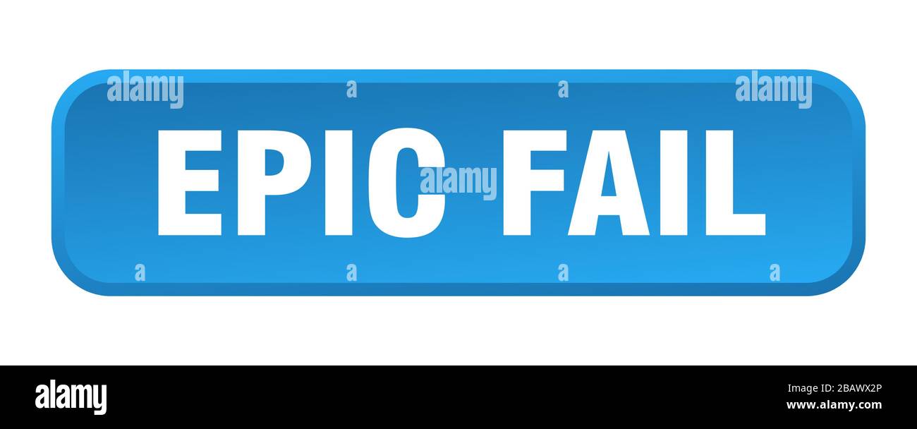 epic fail button. epic fail square 3d push button Stock Vector Image ...