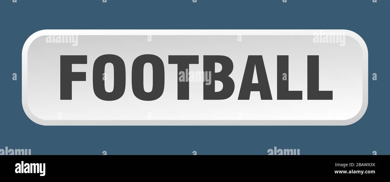 football button. football square 3d push button Stock Vector Image ...