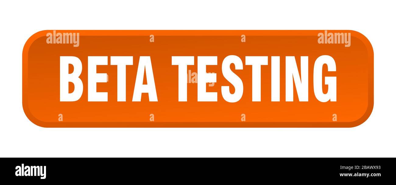 beta testing button. beta testing square 3d push button Stock Vector ...
