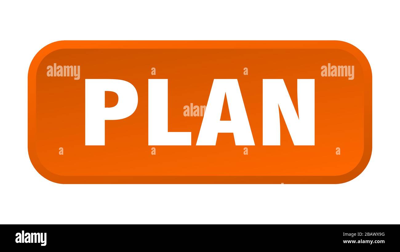 plan button. plan square 3d push button Stock Vector Image & Art - Alamy