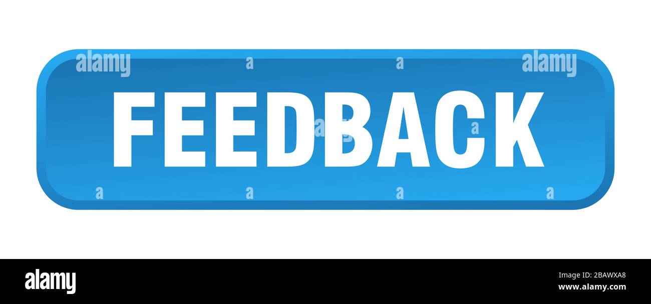 feedback button. feedback square 3d push button Stock Vector Image ...
