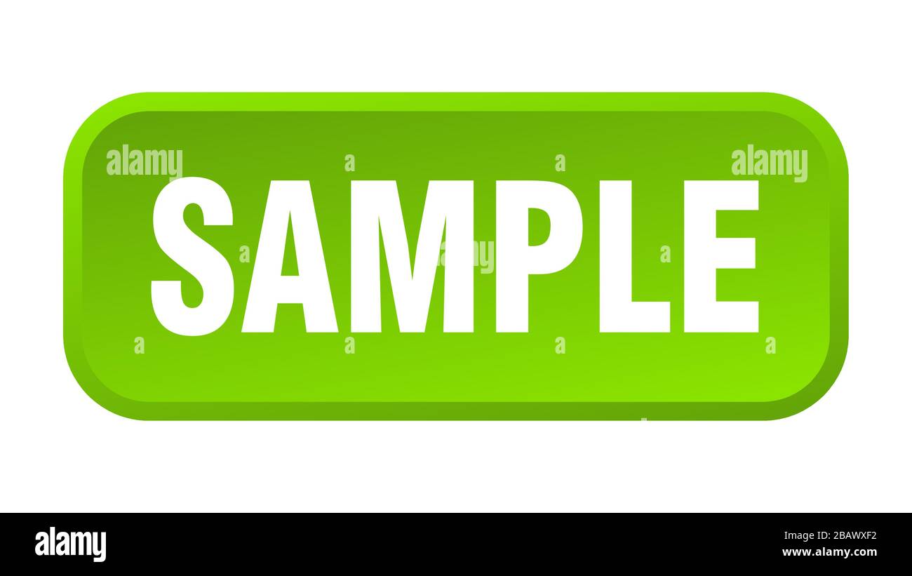 sample button. sample square 3d push button Stock Vector Image & Art - Alamy