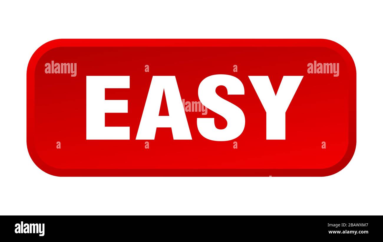 easy button. easy square 3d push button Stock Vector Image & Art - Alamy