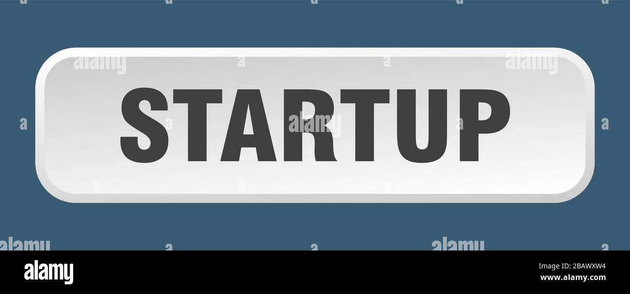 startup button. startup square 3d push button Stock Vector Image & Art ...