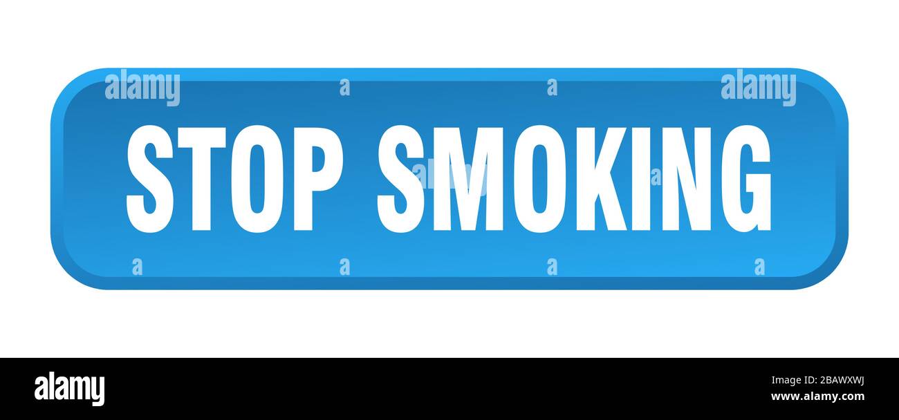 stop smoking button. stop smoking square 3d push button Stock Vector ...