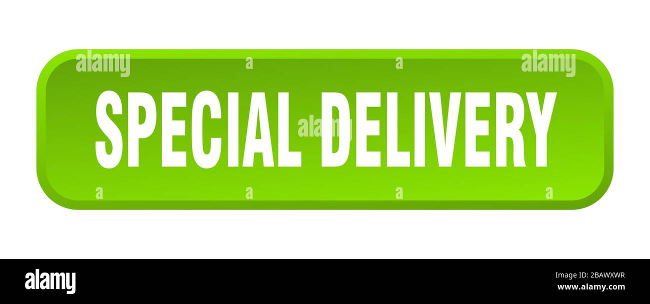 special delivery button. special delivery square 3d push button Stock ...